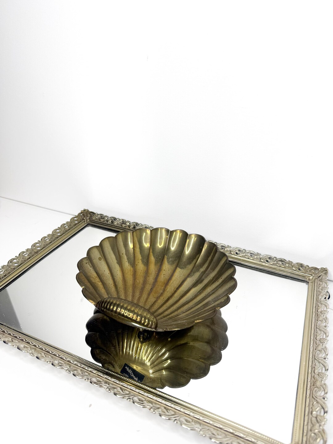 Rare Vintage Brass Seashell Clamshell Dresser Vanity Tray - Etsy