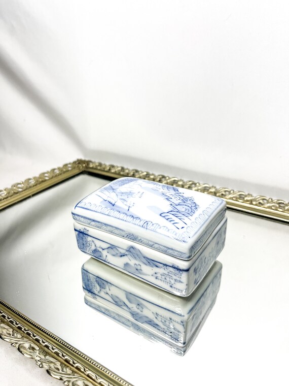 Antique Ink Box Porcelain Ink Paste Box Chinese Ink B… - Gem
