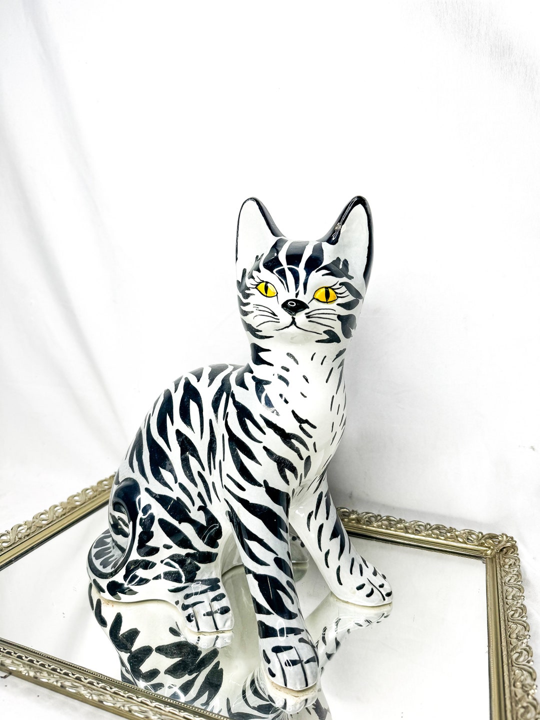 Rare Mid Century Italian Ceramic Cat by Raymore Pottery , MCM Cat ...