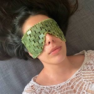 Green Jade Set, Eye Mask, Roller, Gua Sha, Mushroom, Natural Stone ...