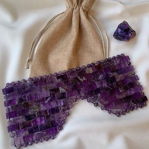 Amethyst Eye Mask, Natural Stone, Healing Crystal, Gift for Her, Gift ...