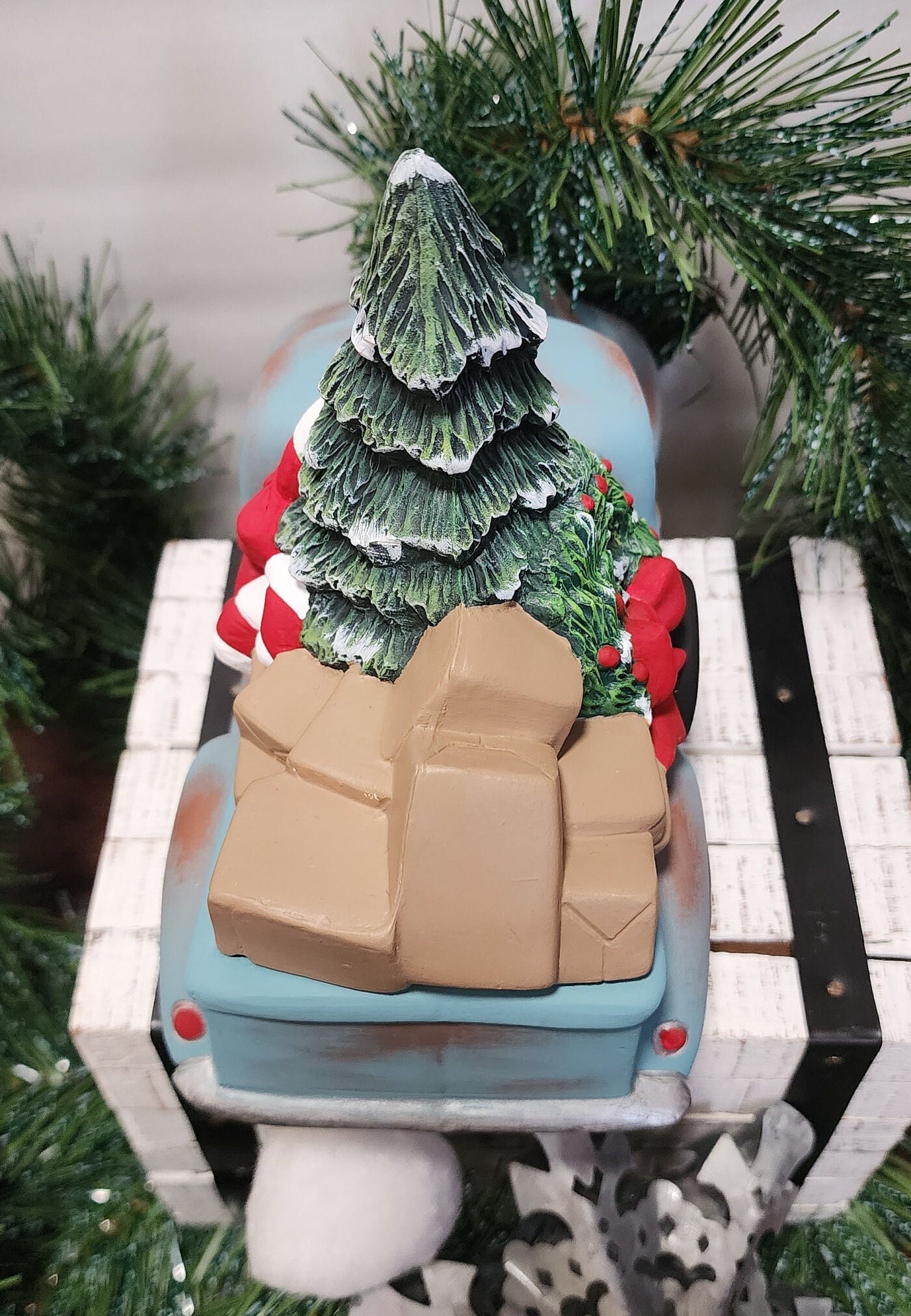 Christmas Truck. Clay Magic Truck With Christmas Tree Insert. Ceramic ...