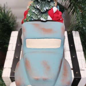 Christmas Truck. Clay Magic Truck With Christmas Tree Insert. Ceramic ...