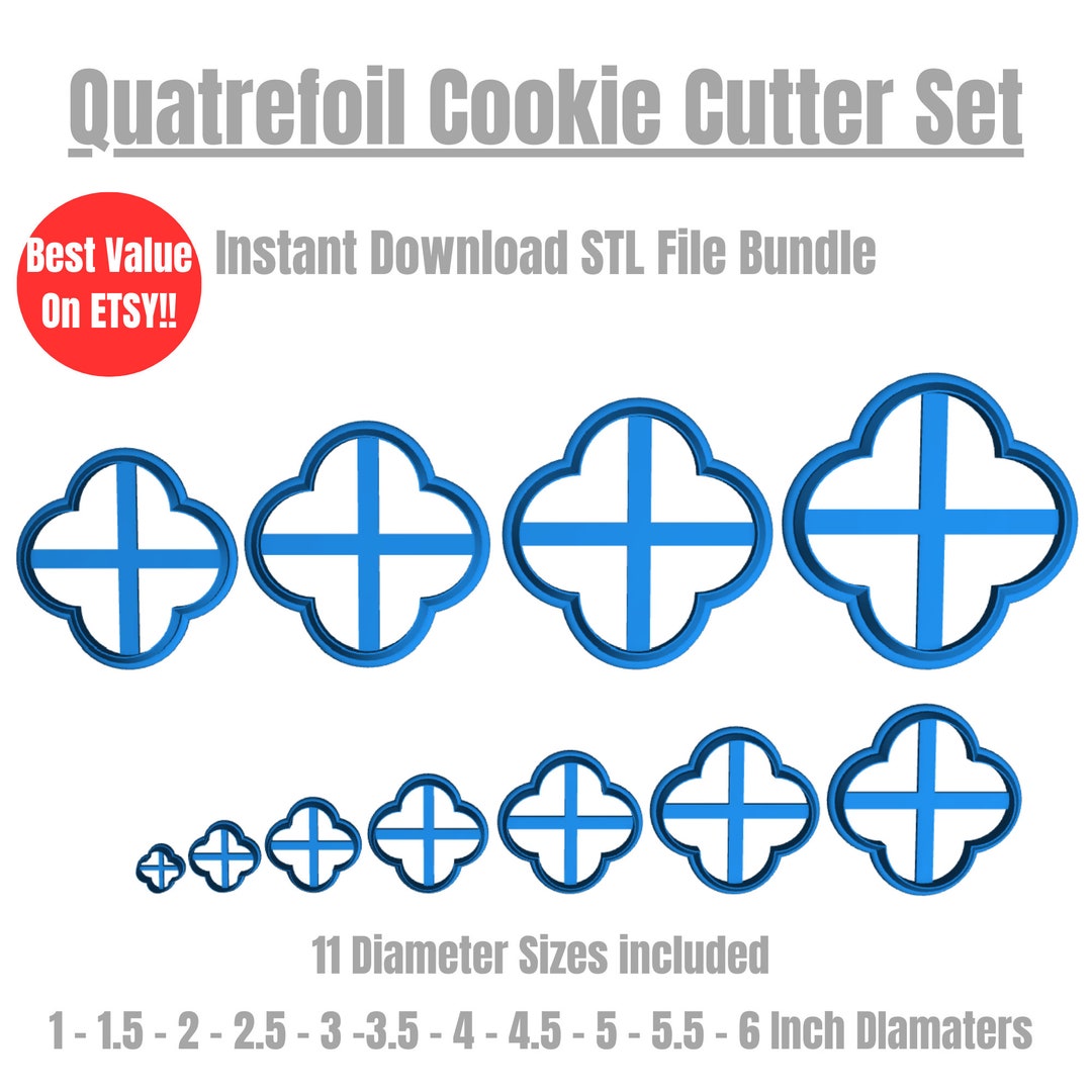 Quatrefoil Cookie/icing/clay/play Doh Cutter 3D Printing Model STL File ...