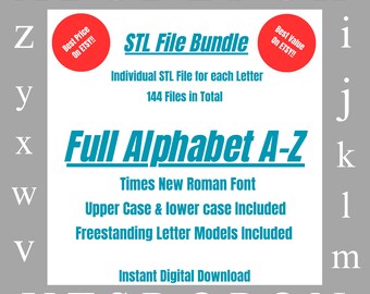 3D STL File Print Letter Package Download - Etsy