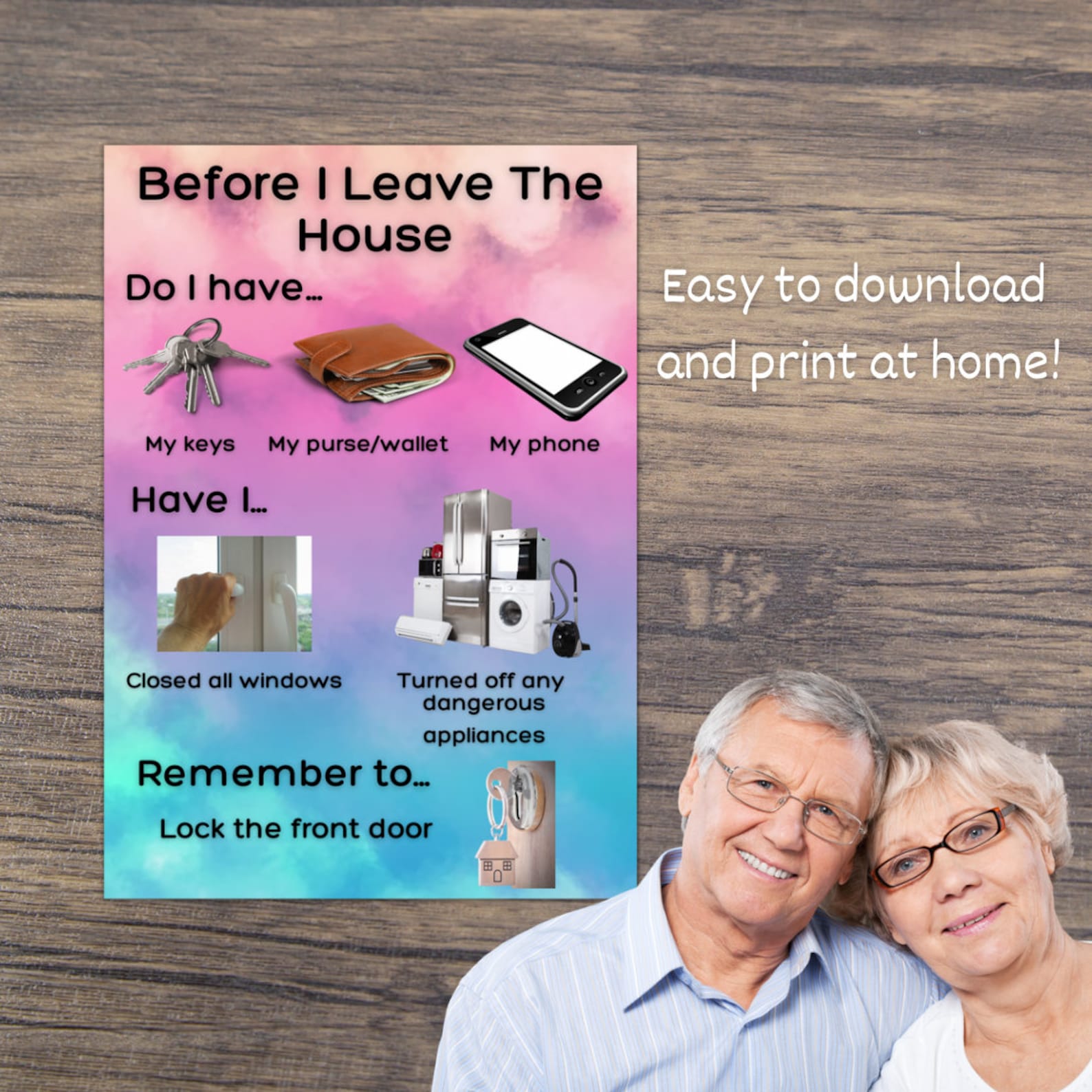 Dementia Aid, Memory Care Sign, Leaving the House, Wall Signs for ...