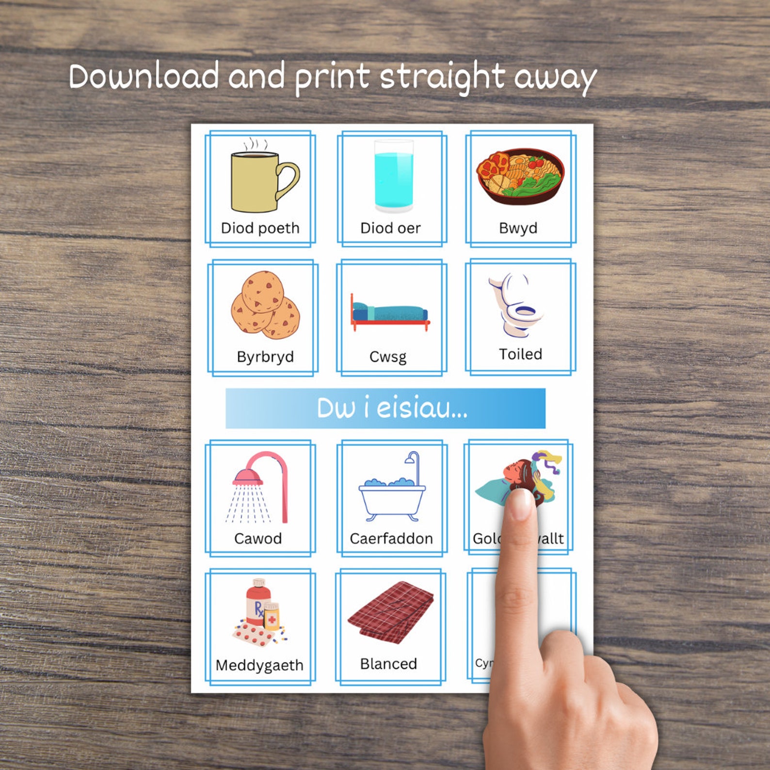 Welsh Dementia Communication Charts, Memory Aid (digital Download) - Etsy