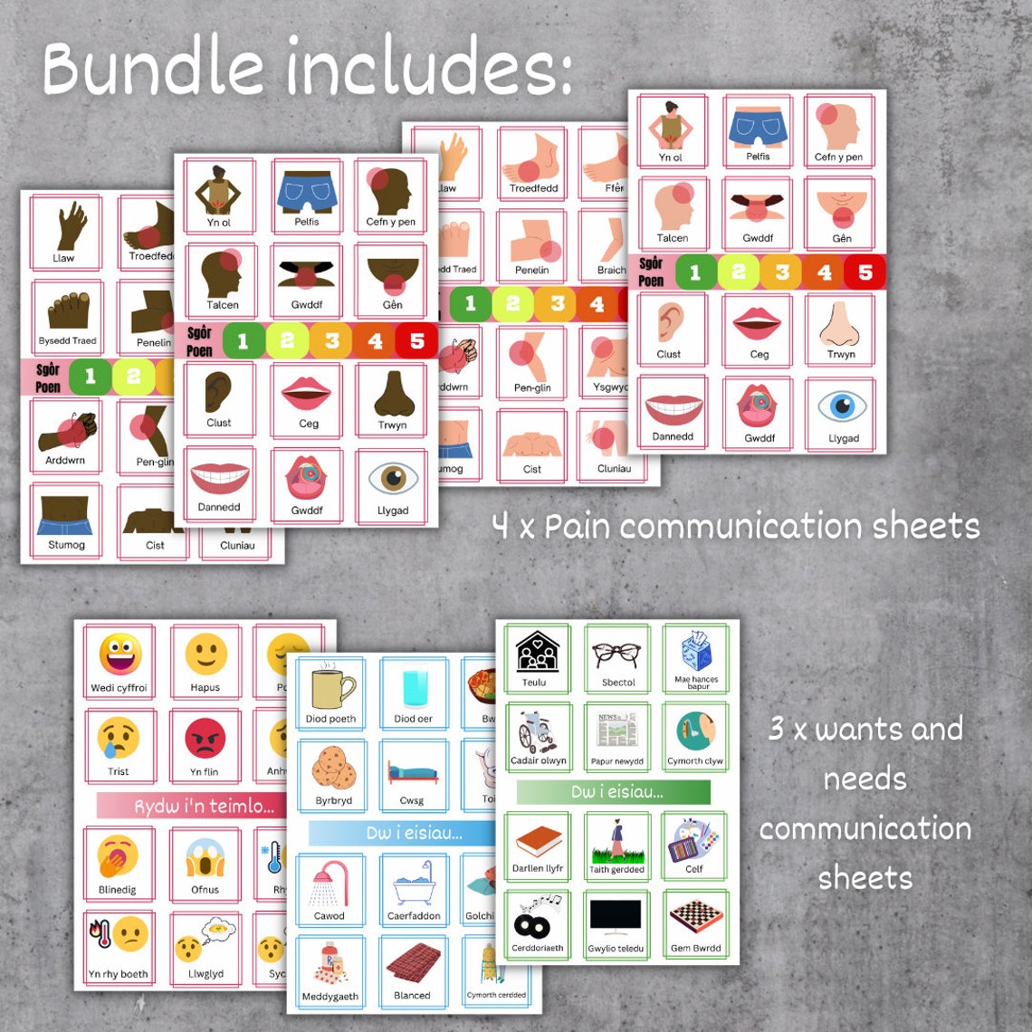 Welsh Dementia Communication Charts, Memory Aid (digital Download) - Etsy