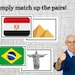 Flags and Famous Landmarks Matching Game for Seniors, Montessori ...