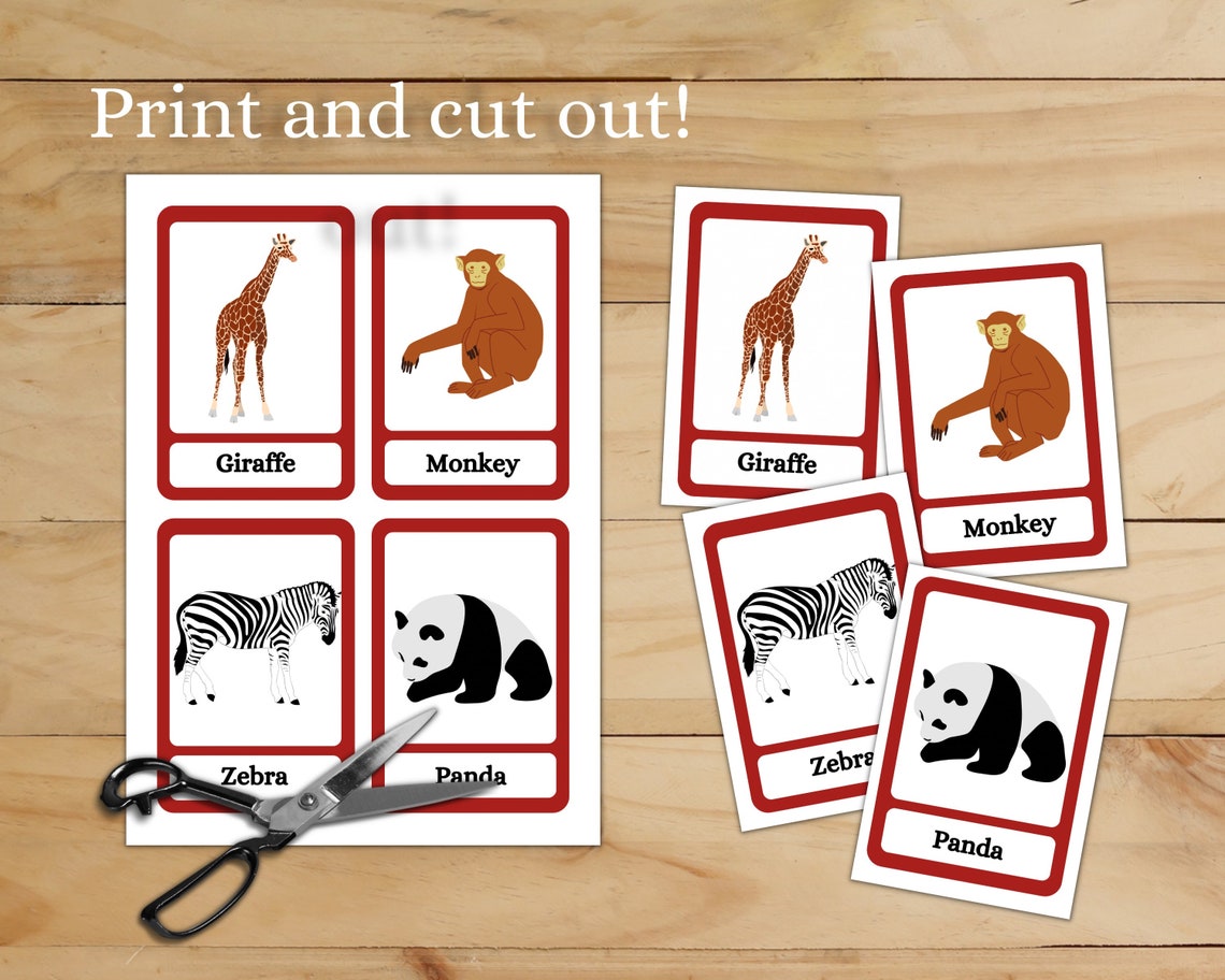 Printable Animal Flashcards Visual Aid for Seniors Dementia - Etsy