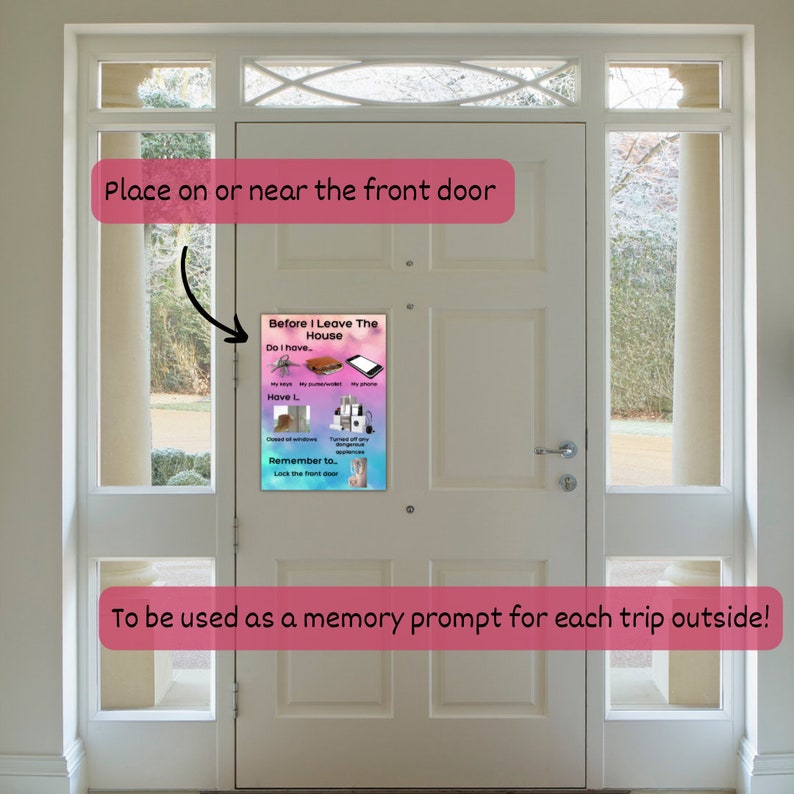 Dementia Aid, Memory Care Sign, Leaving the House, Wall Signs for ...