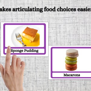 Meal Choice Flashcards, Visual Aid for Seniors, Dementia Sign, Care ...