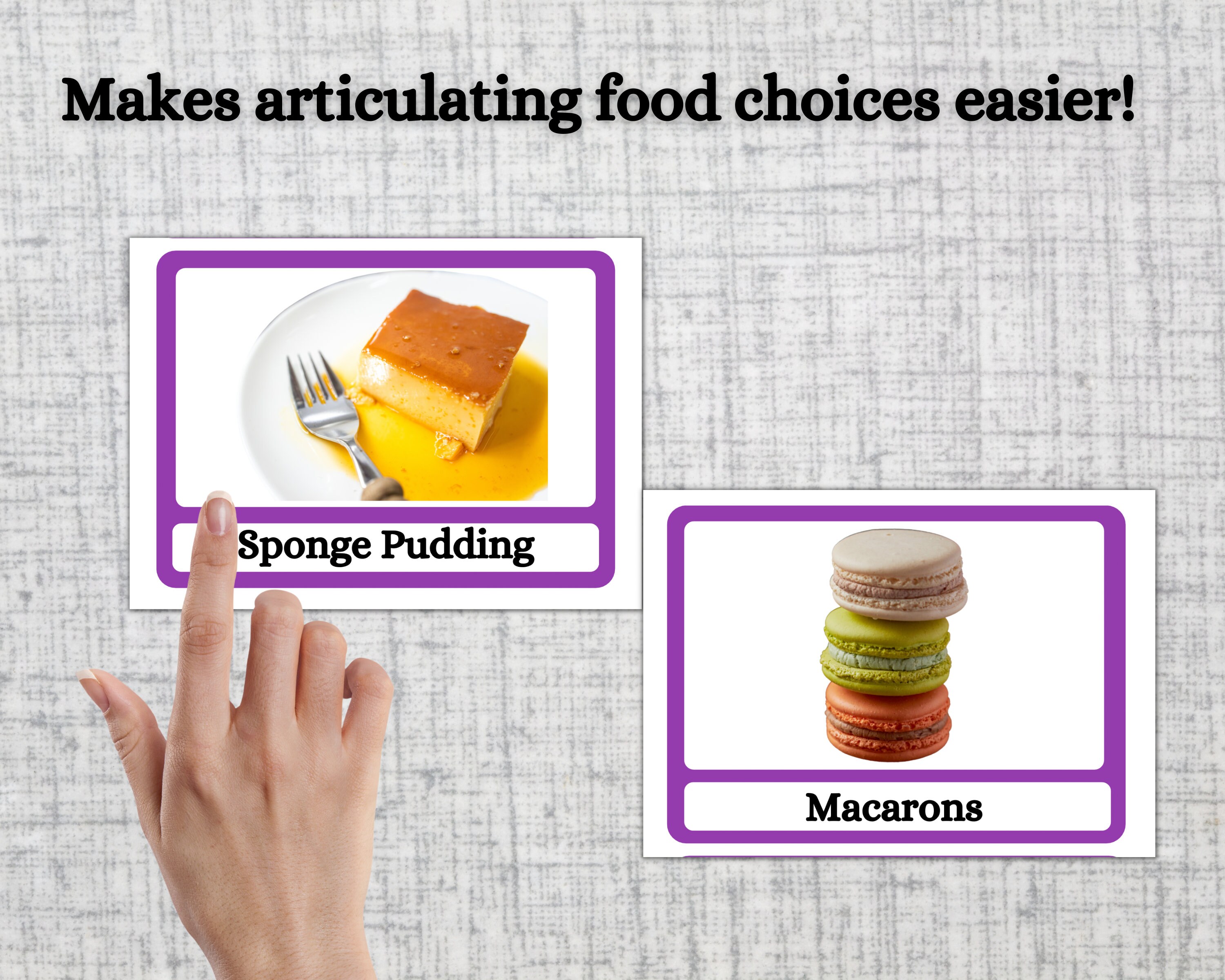 Meal Choice Flashcards, Visual Aid for Seniors, Dementia Sign, Care ...