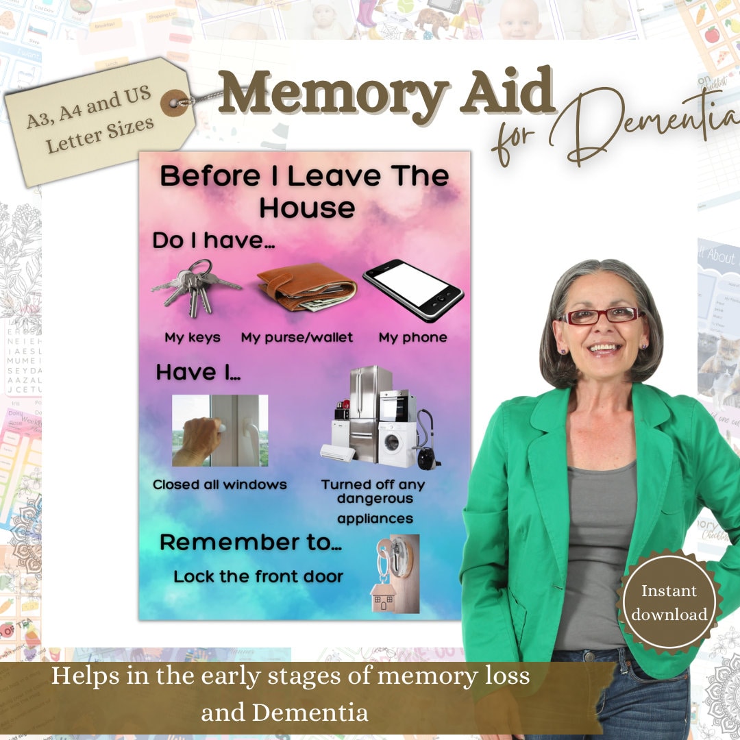 Dementia Aid, Memory Care Sign, Leaving the House, Wall Signs for ...