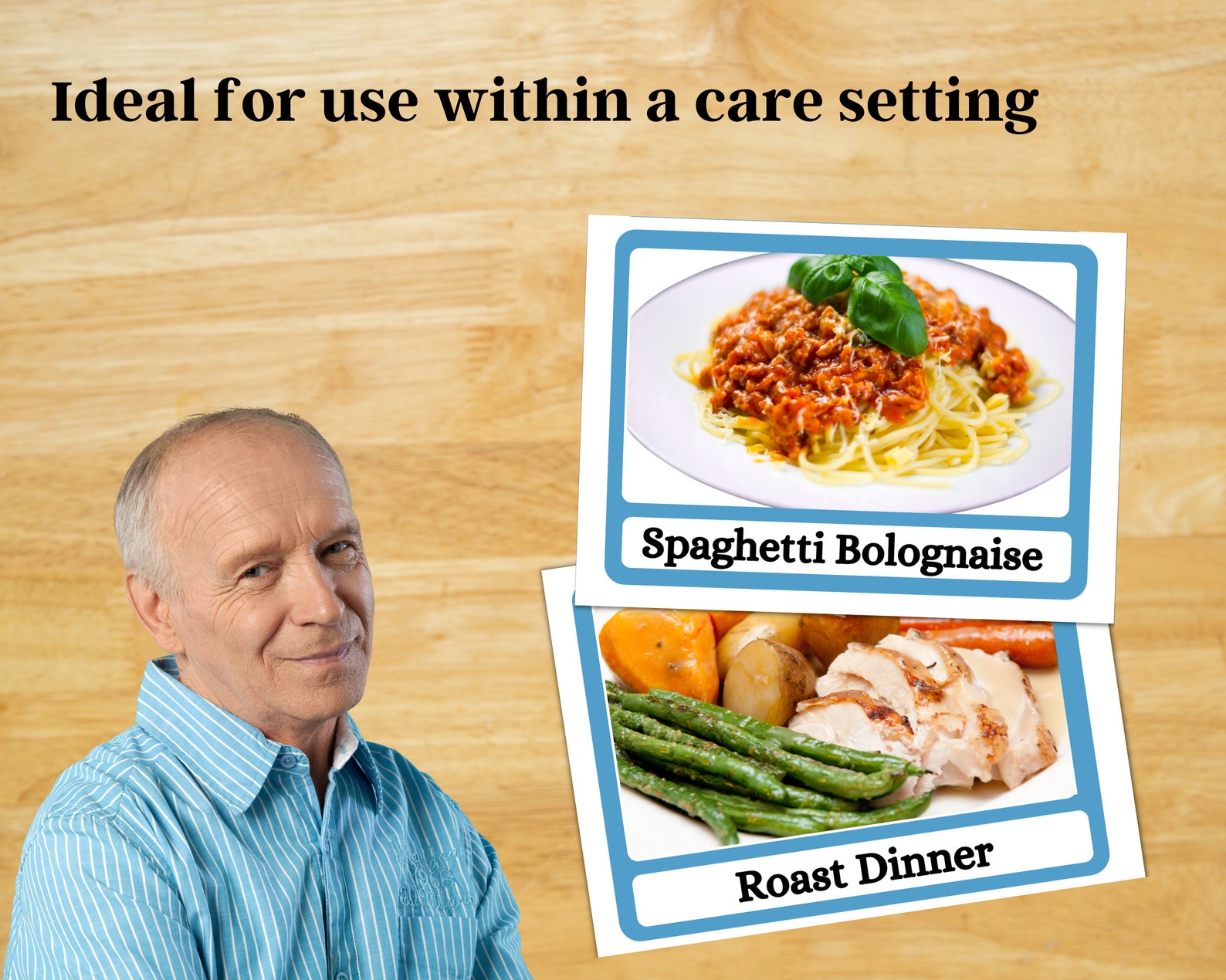 Meal Choice Flashcards, Visual Aid for Seniors, Dementia Aid, Care ...