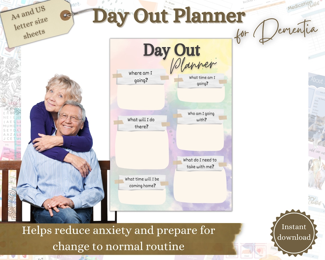 Day Out Planner for Dementia Caregivers, Printable Dementia Aid ...