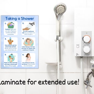 Taking a Shower Dementia Aid, Printable Dementia Sign, Wall Signs for ...