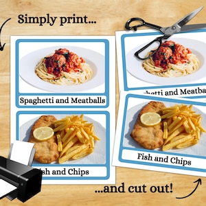 Meal Choice Flashcards, Visual Aid for Seniors, Dementia Aid, Care ...