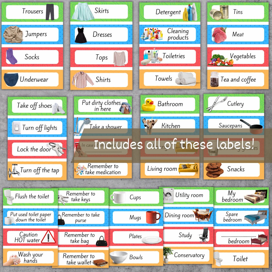 Dementia Aid Bundle, Flashcards, Care Tools, Dementia Signs, Door ...