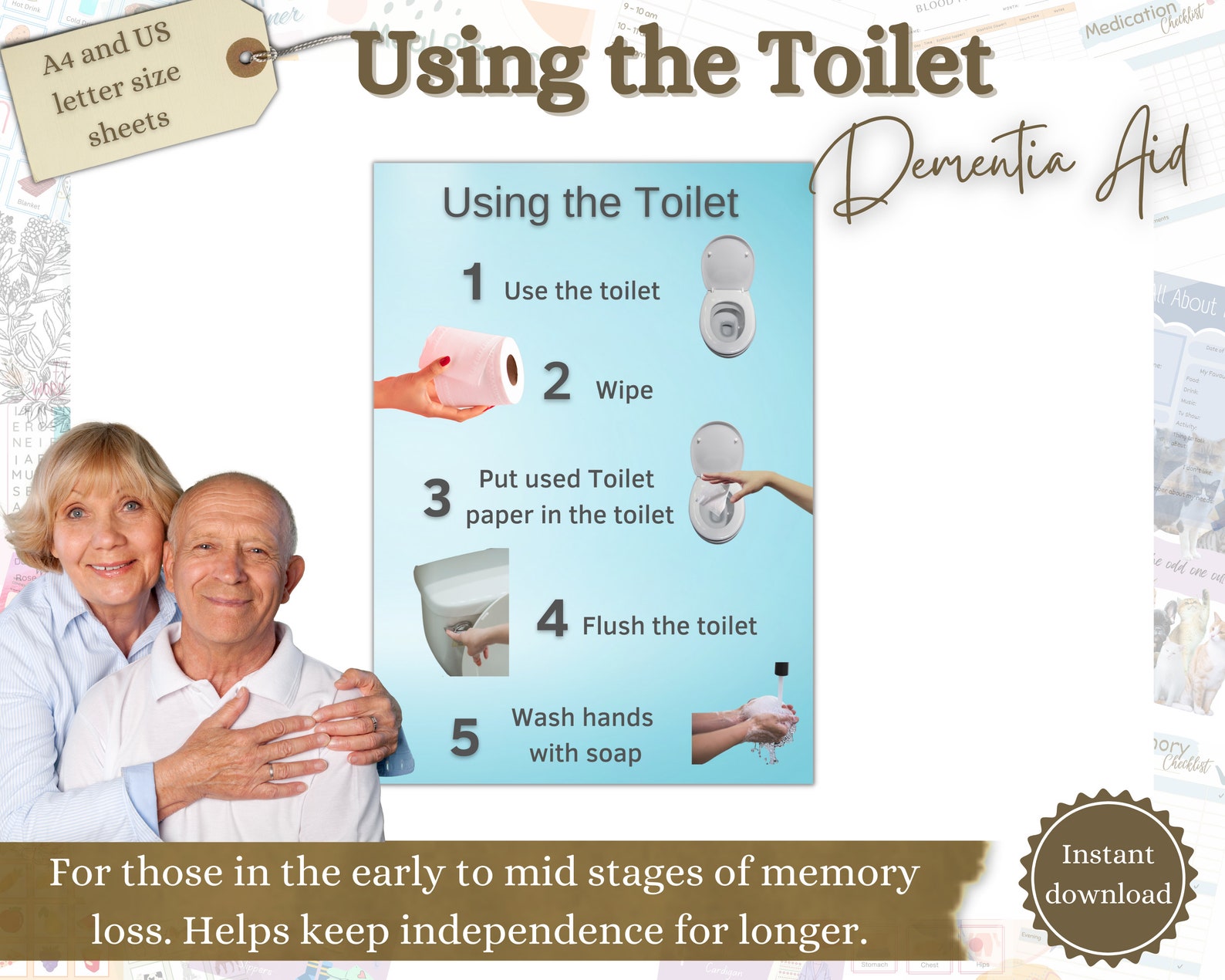 How to Use the Toilet Sign, Bathroom Sign, Wall Signs for Alzheimer’s ...