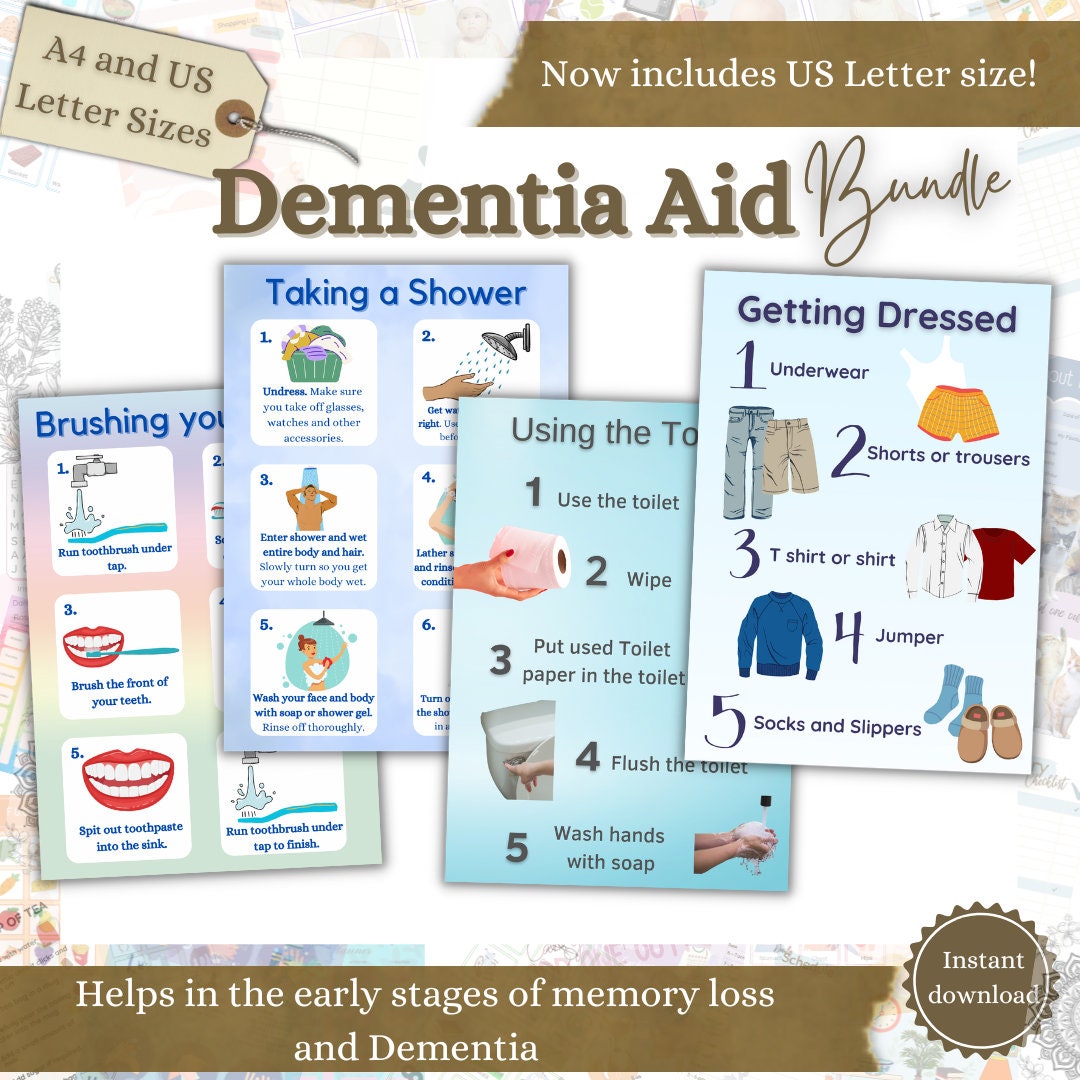 Dementia Aid Bundle, Dementia Sign, Wall Sign for Alzheimer’s, Dementia ...