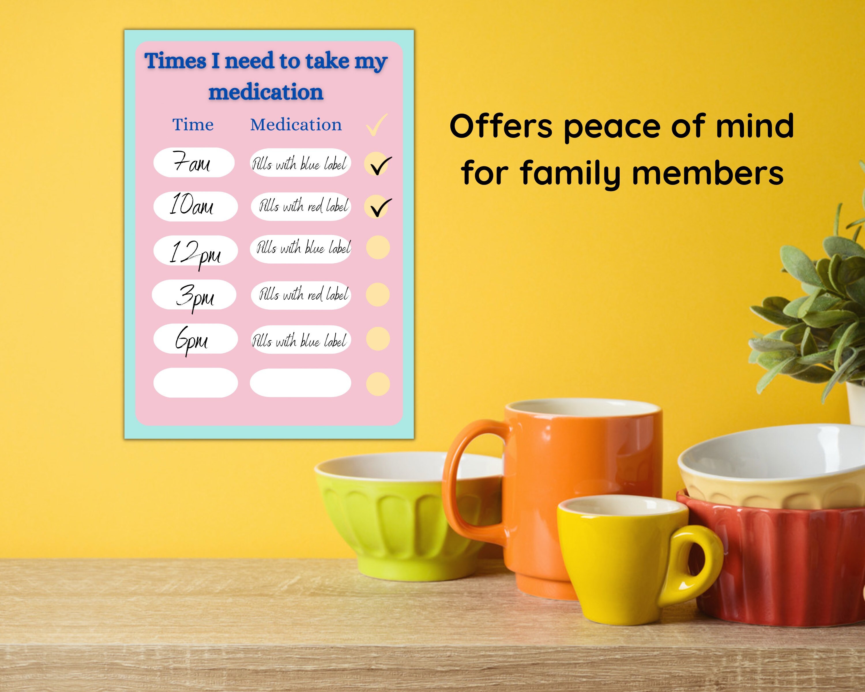 Memory Checklist for Seniors, Medication Reminder, to Do List ...