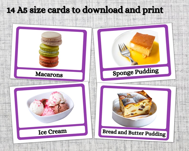 Meal Choice Flashcards, Visual Aid for Seniors, Dementia Sign, Care ...