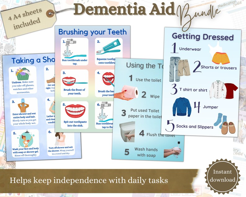 Dementia Aid Bundle Dementia Sign Wall Sign for Alzheimers - Etsy