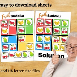 Sudoku Activity for Seniors, Printable Dementia Activity, Alzheimer’s ...