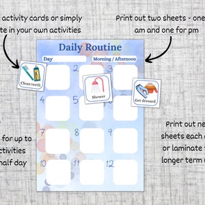 Daily Routine Planner for Dementia, Printable Dementia Aid, Alzheimer’s ...