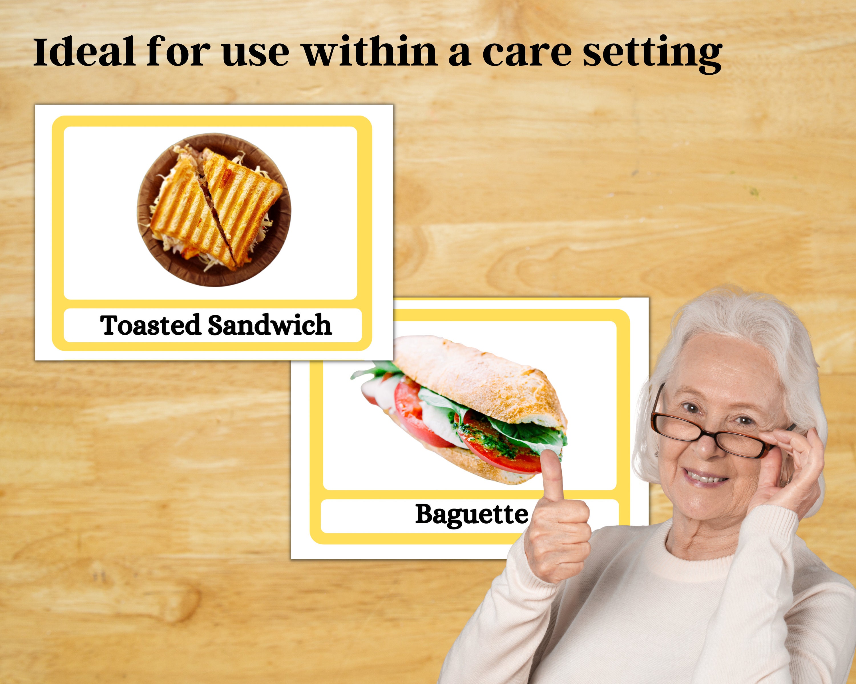 Lunch Choice Flashcards Visual Aid for Seniors Dementia Aid - Etsy Canada