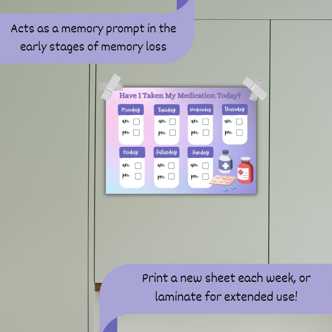 Dementia Aid Bundle, Memory Aid, Printable Dementia Signs, Independence ...