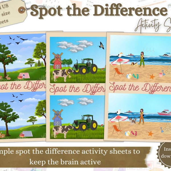 Spot the Difference Poster - Etsy