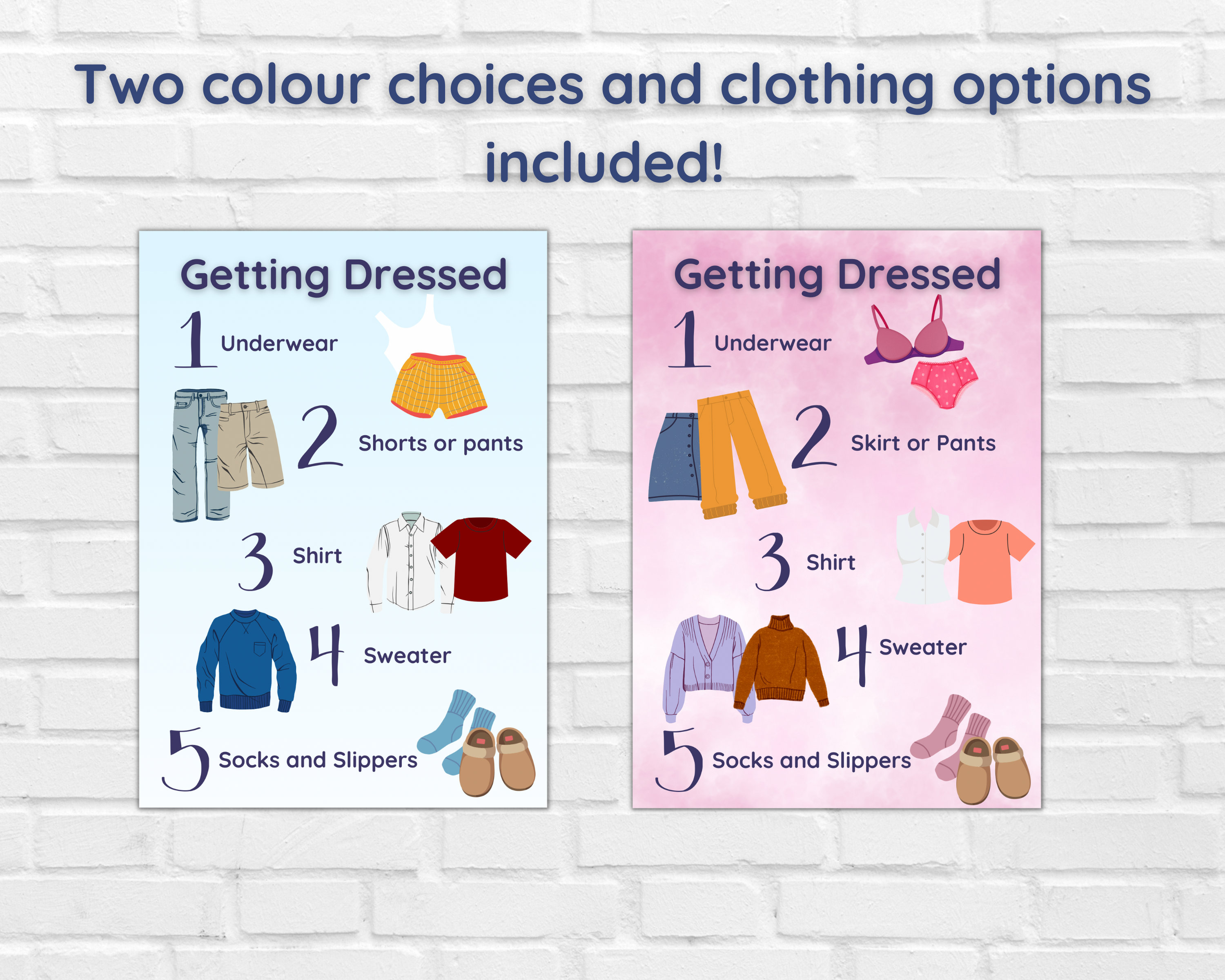 Getting Dressed Memory Aid, Printable Dementia Aid, Alzheimer’s Help ...