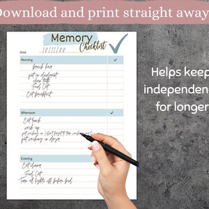 Memory Care Planner, Daily Schedule, Medication Planner, Elderly Care ...