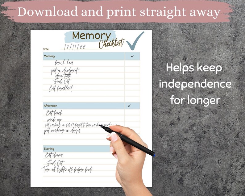 Memory Care Planner, Daily Schedule, Medication Planner, Elderly Care ...