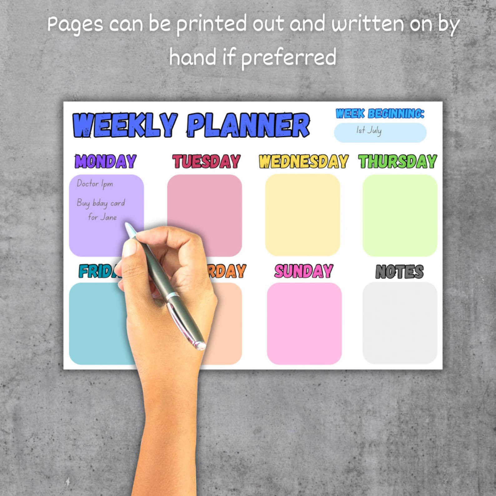 Memory Loss Planner, Weekly Planner, Dementia Help, Dementia Aid ...