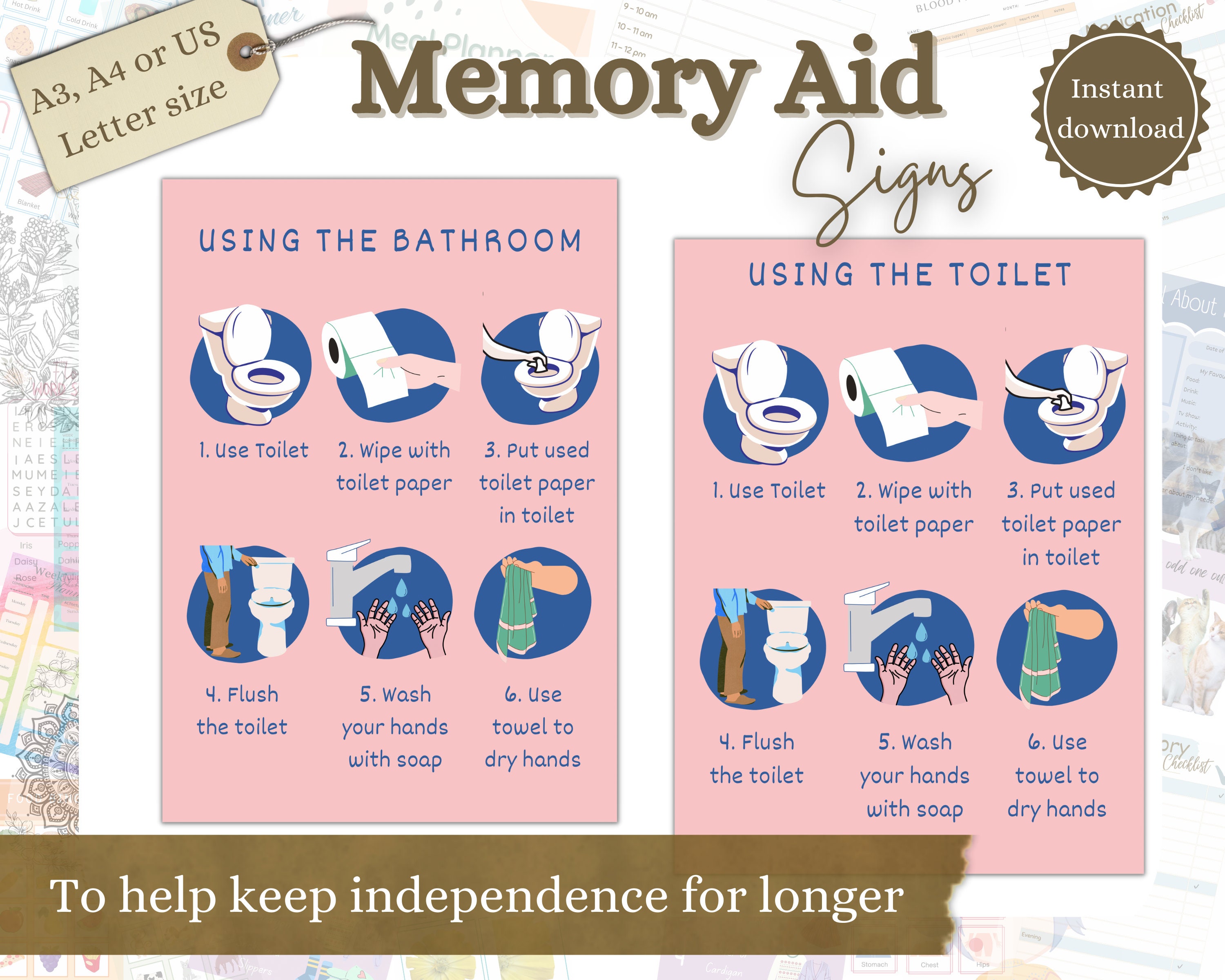Dementia Wall Sign, Dementia Sign, Dementia Help, Dementia Aid ...