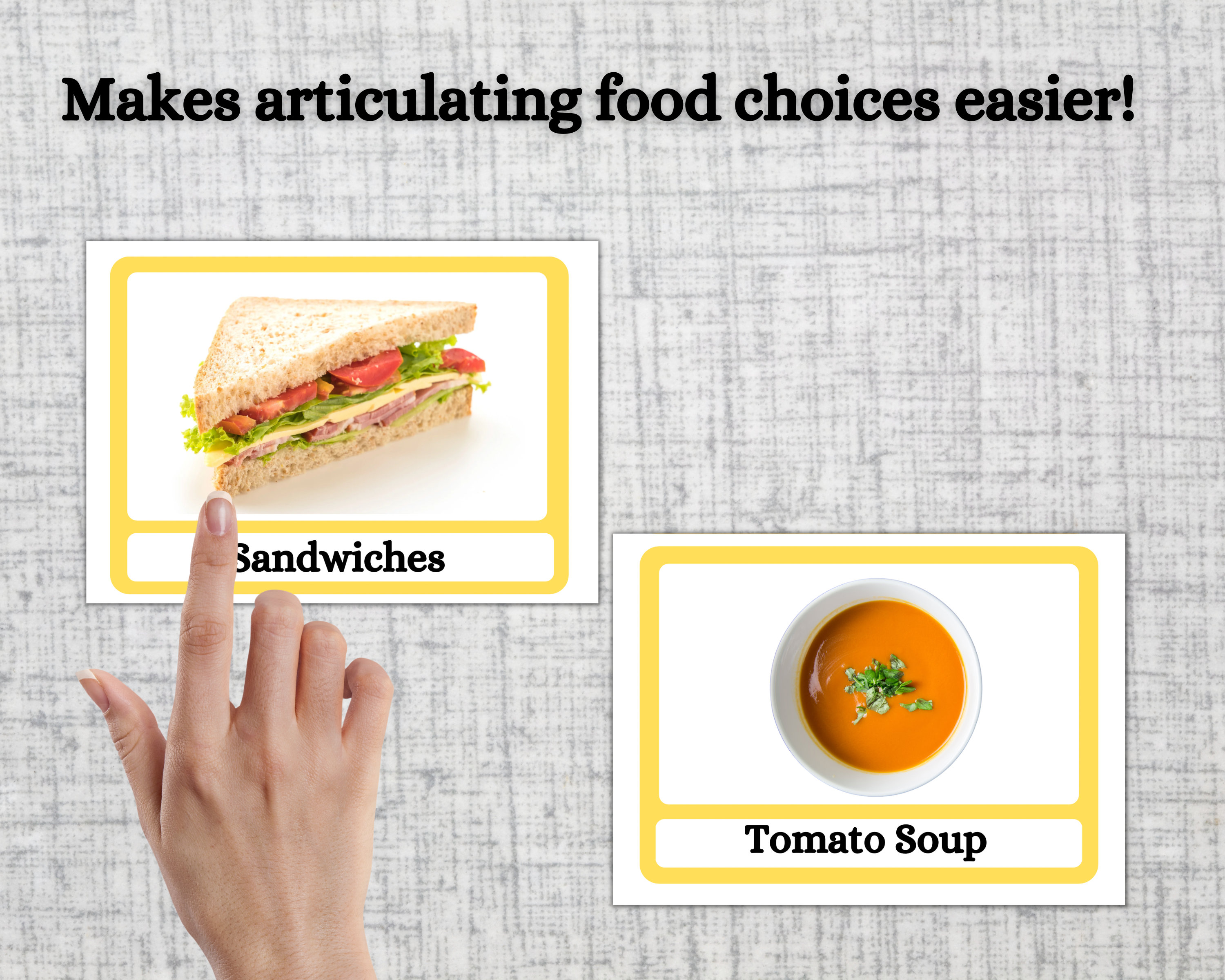 Lunch Choice Flashcards Visual Aid for Seniors Dementia Aid - Etsy Canada