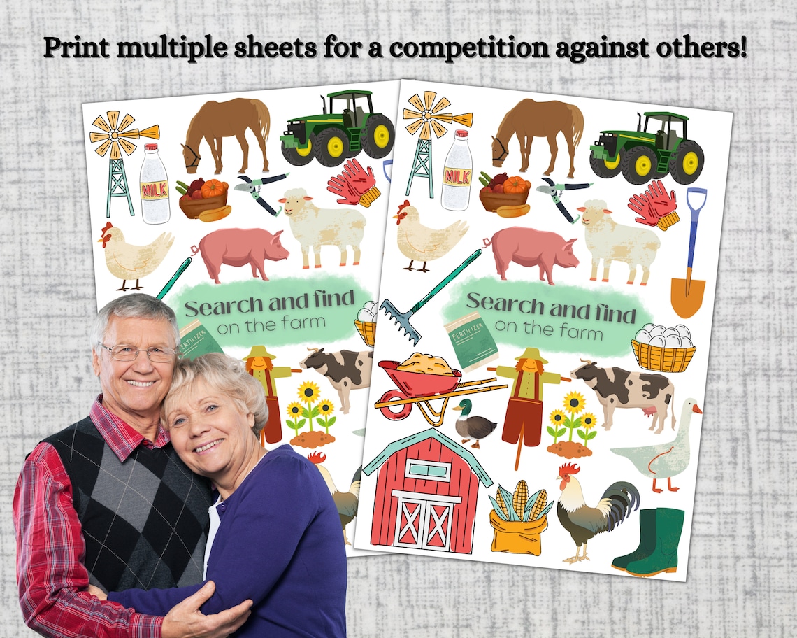 Search and Find Activity Sheets for Seniors, Printable Activities for ...