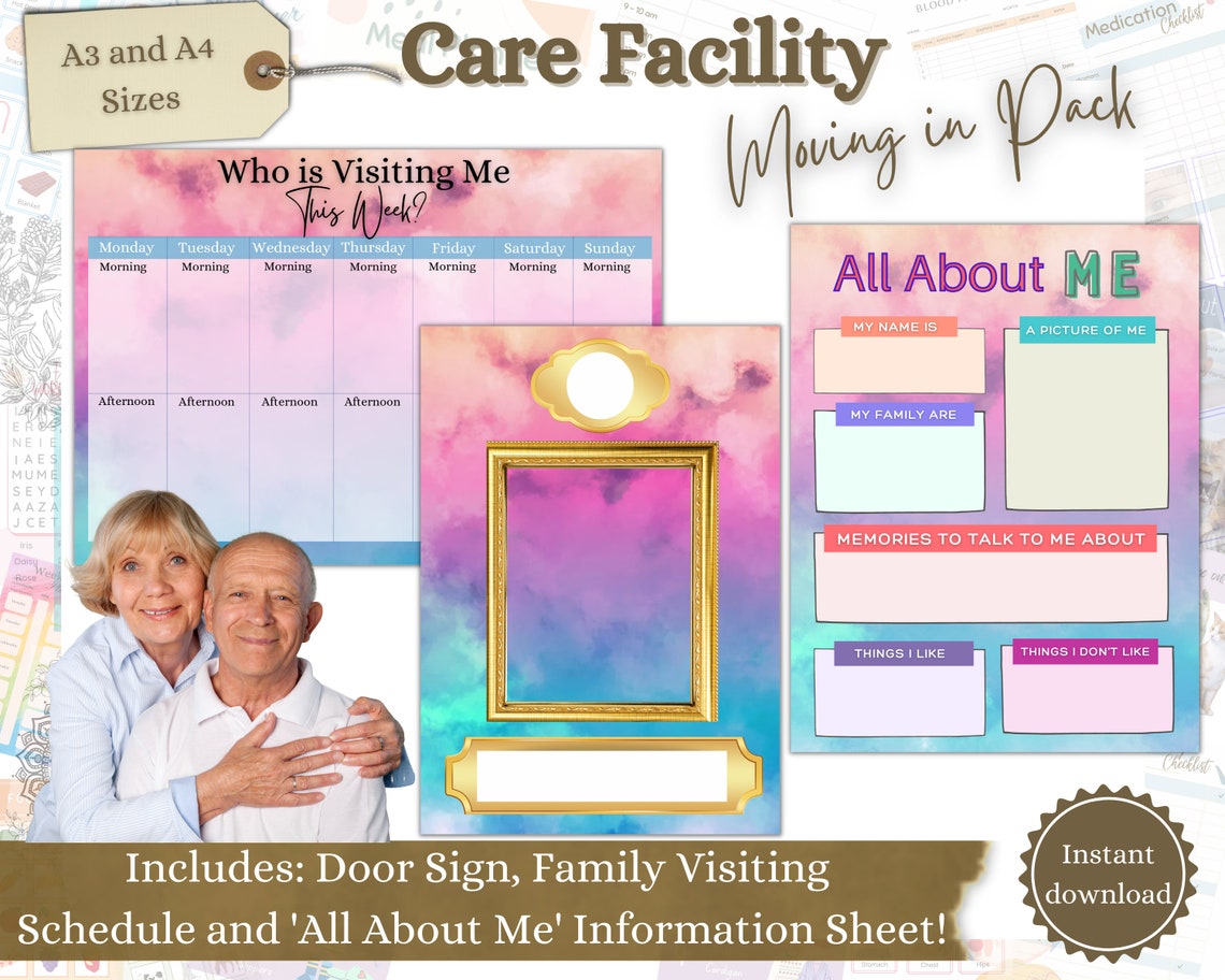 Dementia Door Signs, About Me Dementia, Care Pack, Alzheimers Aid, Care ...