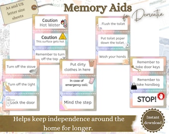 Daily Routine Cards for Dementia Printable Dementia Aid - Etsy