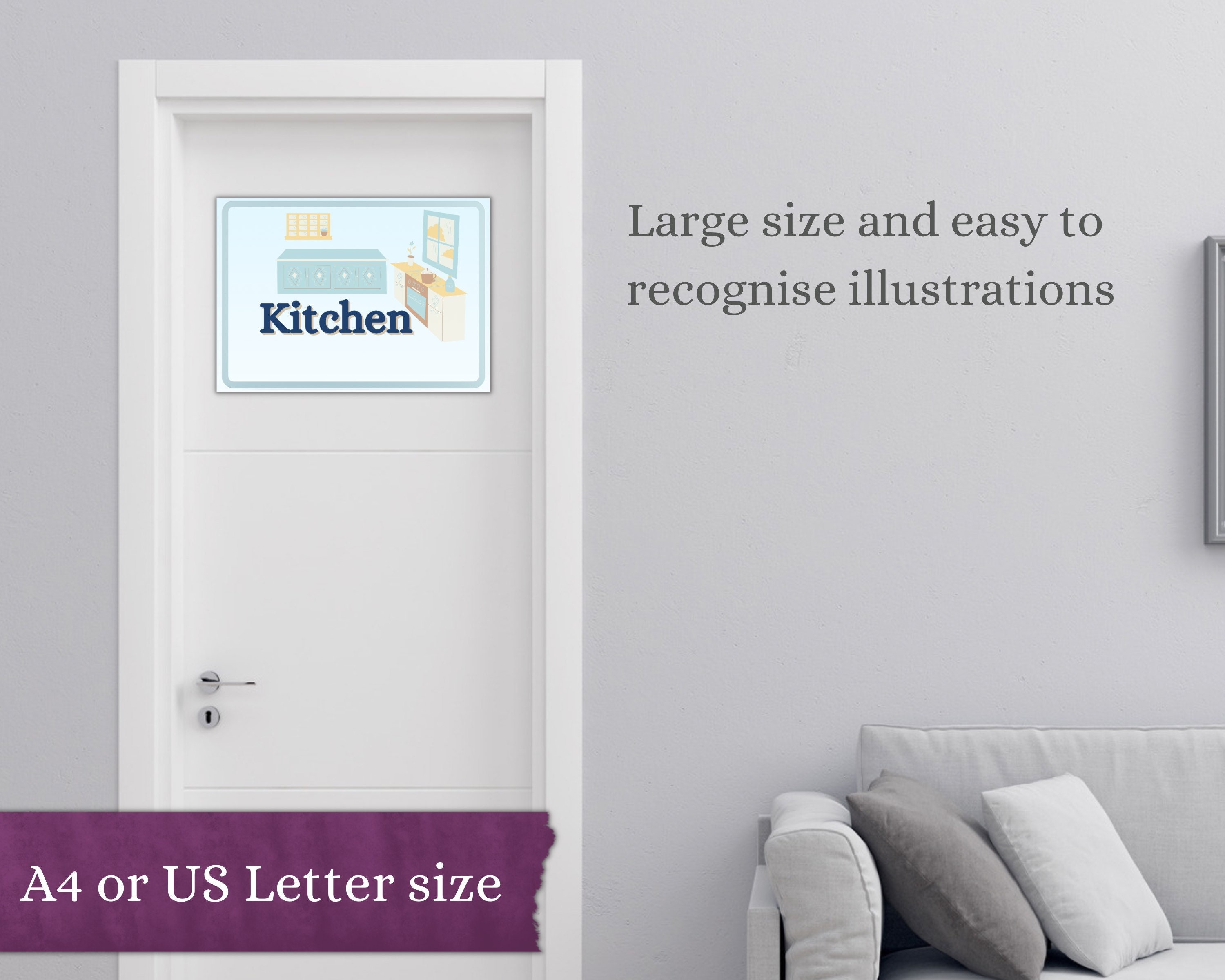 Printable Room Signs for Dementia, Dementia Aids, Door Signage, Memory ...