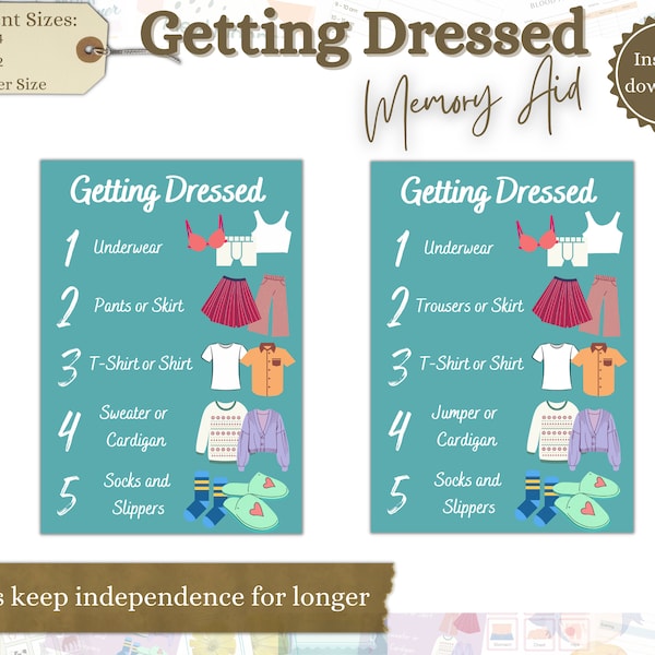 Getting Dressed - Etsy