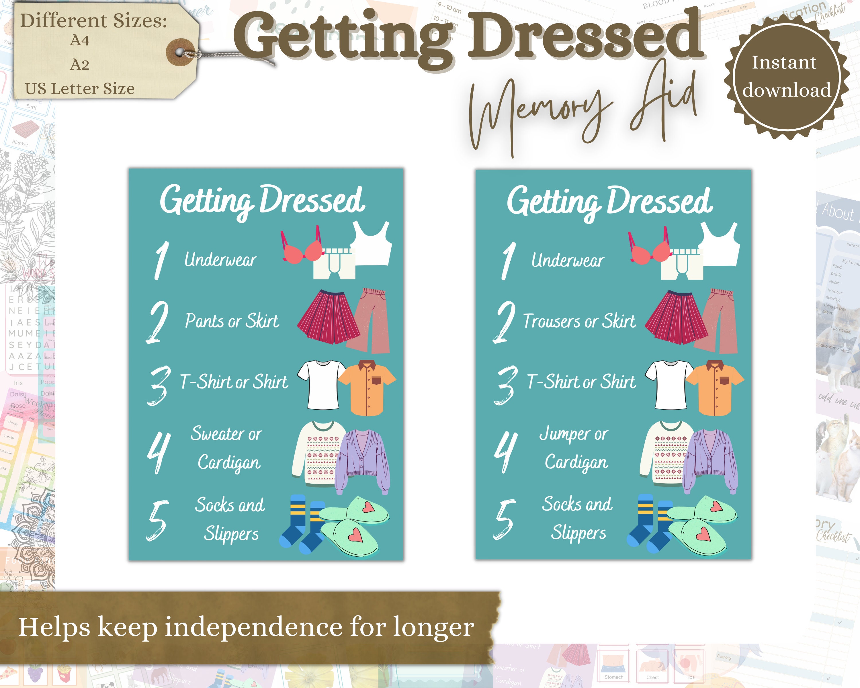 Dementia Wall Sign, Dementia Help, Dementia Aid, Dementia Gift, Getting ...