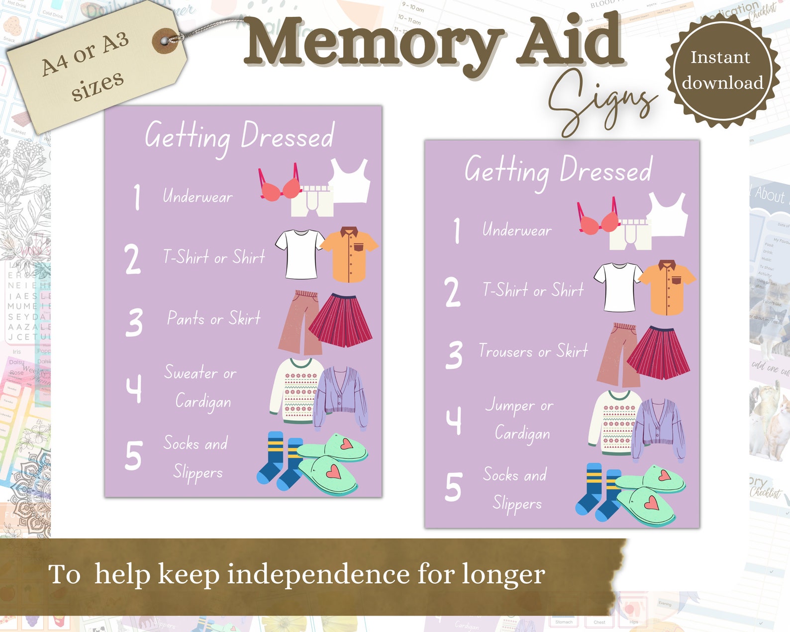 Dementia Wall Sign, Dementia Help, Dementia Aid, Dementia Gift, Getting ...