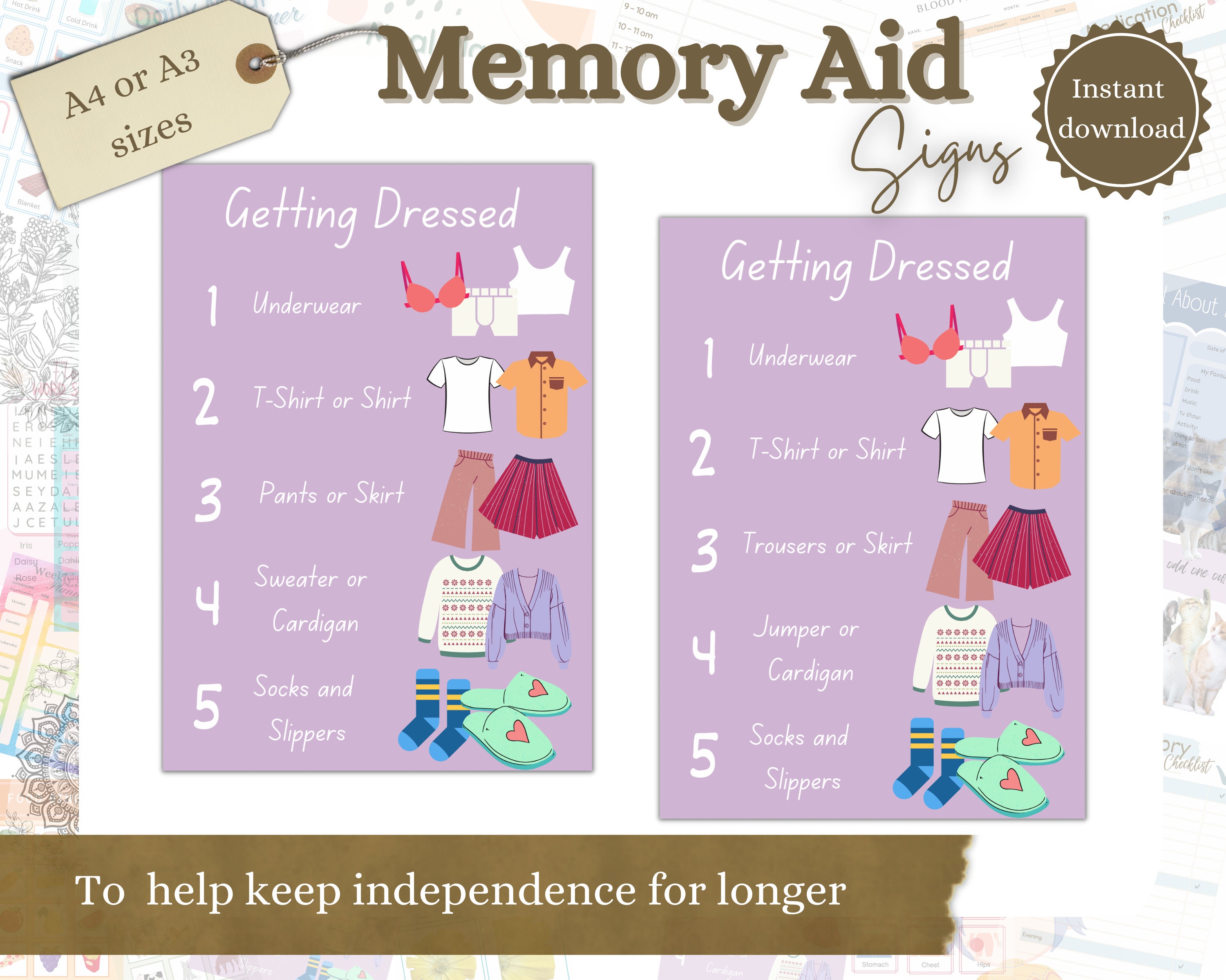 Dementia Wall Sign, Dementia Help, Dementia Aid, Dementia Gift, Getting ...