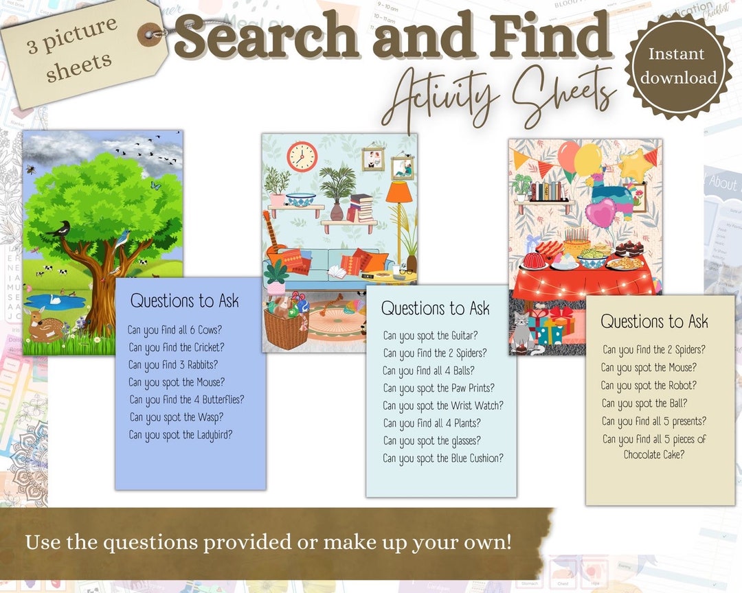 Search and Find Dementia Activity, Care Home Activity, Dementia ...