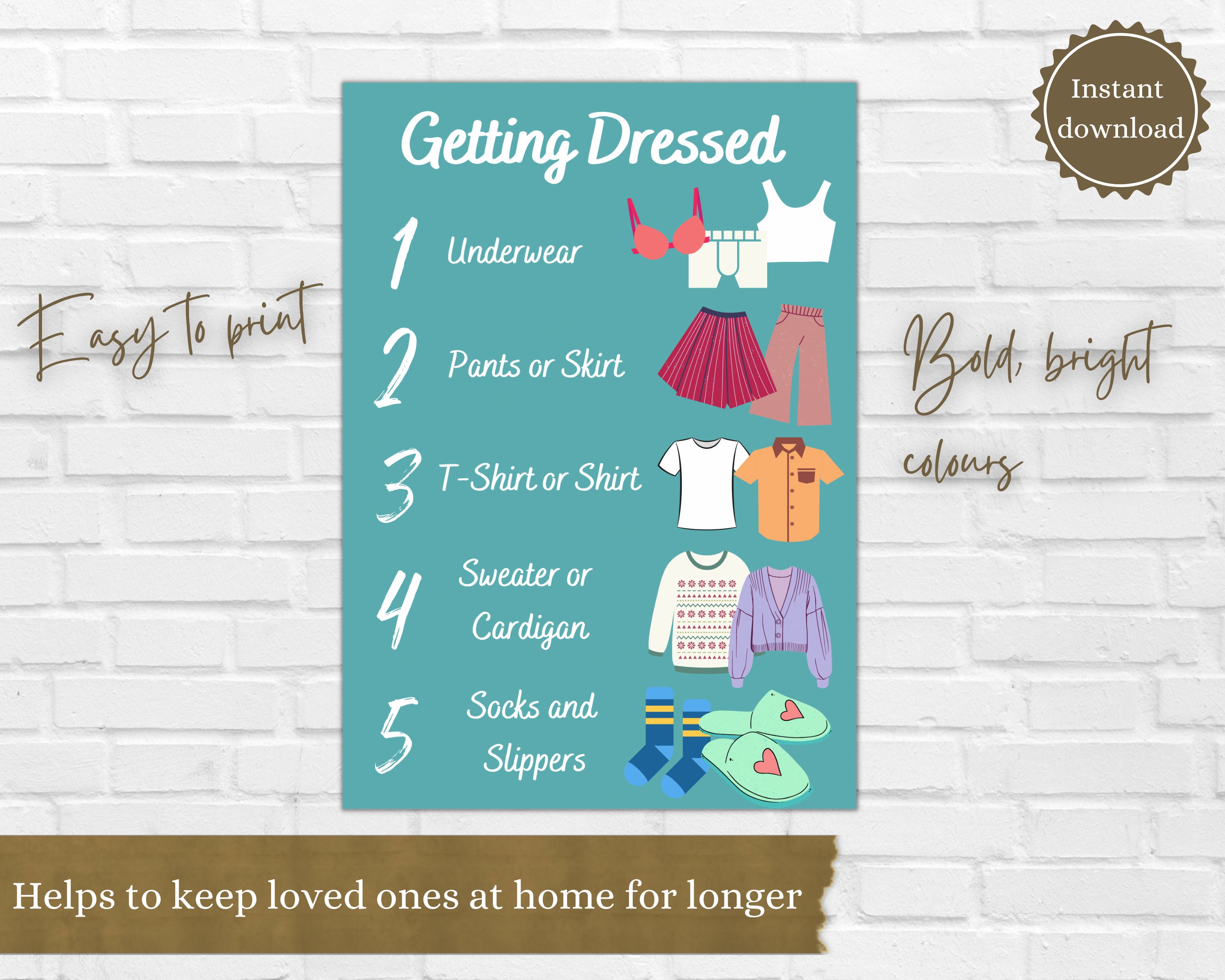 Dementia Wall Sign, Dementia Help, Dementia Aid, Dementia Gift, Getting ...