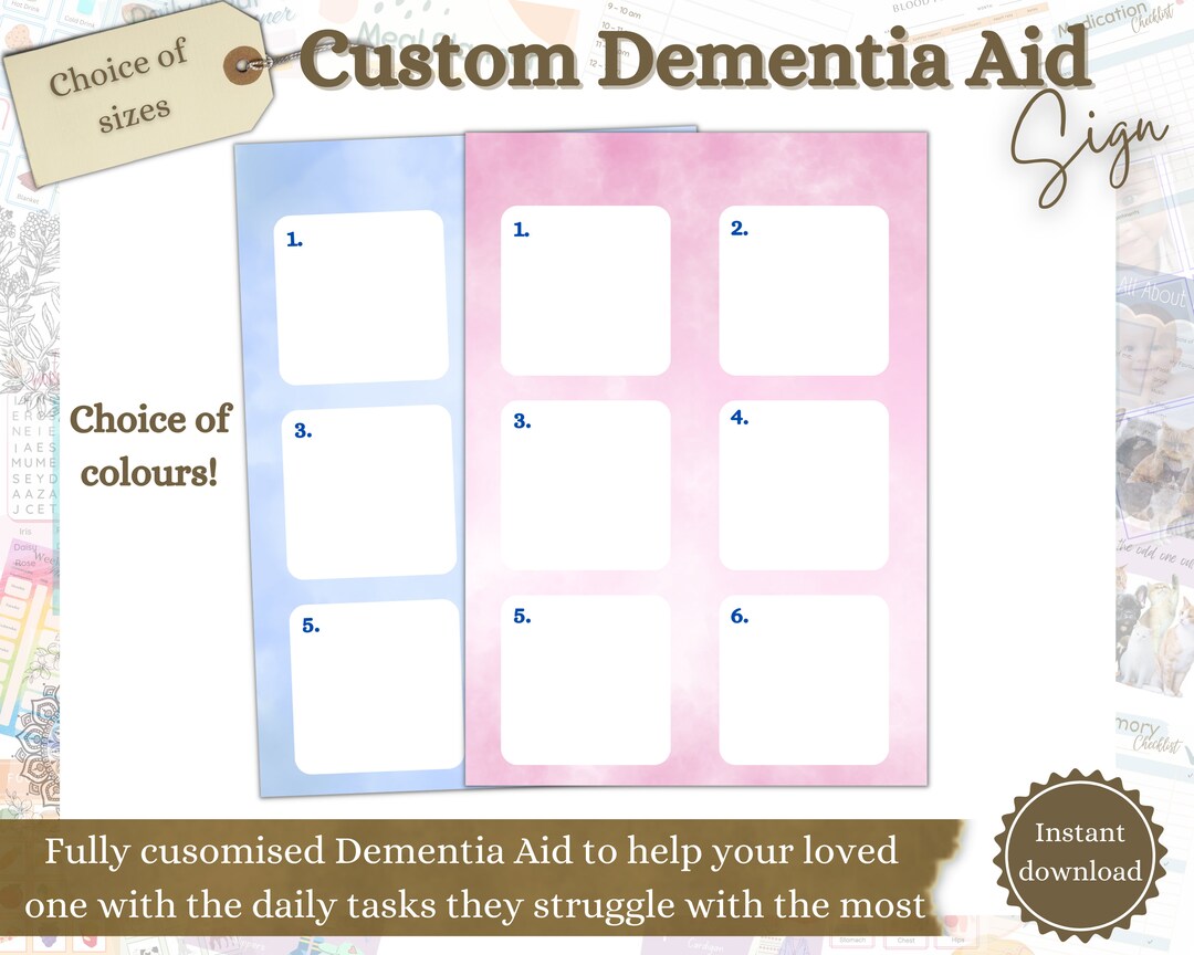 Custom Dementia Sign, Memory Aid, Dementia Care, Alzheimer's Aid ...